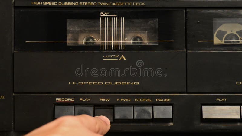Pushing Finger Play Button Tape Recorder Stock Footage & Videos - 207 ...