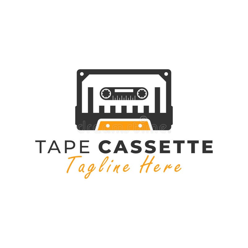 Tape Cassette Vector Illustration Logo Stock Vector - Illustration of ...