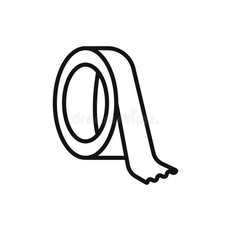 Tape Icon Isolated on White Background Stock Vector - Illustration of ...