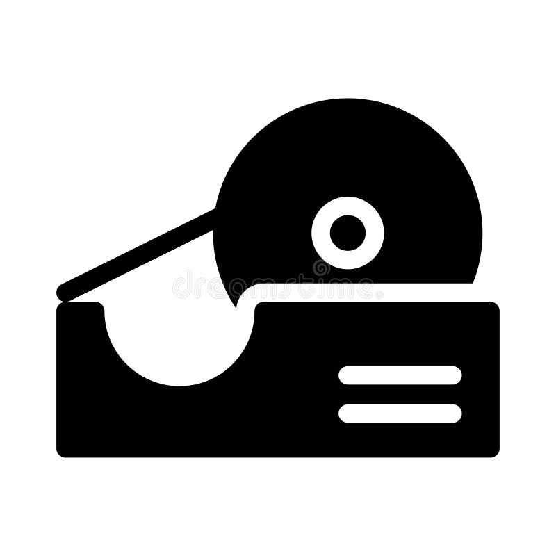 Tape Glyph Color Flat Vector Icon Stock Vector - Illustration of design ...