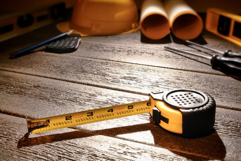 Tape Measure at Building Construction Work Site Stock Photo - Image of ...