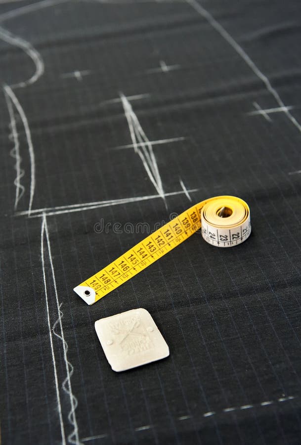 Tape Measure in a Clothing Design Studio Stock Image - Image of measure ...