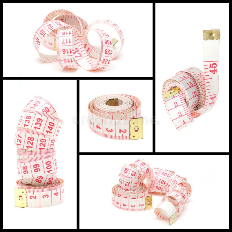 Tape Measure Isolated on a White Background Stock Image - Image of ...