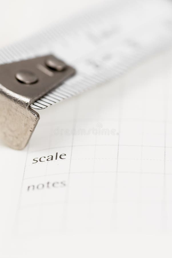 Tape Measure on Graph Paper. Stock Image - Image of instrument, width ...