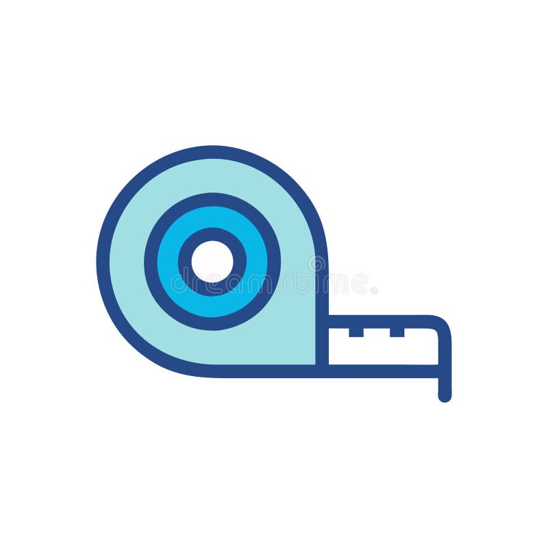 Tape Measure Icon for Construction Tools Stock Photo - Illustration of ...