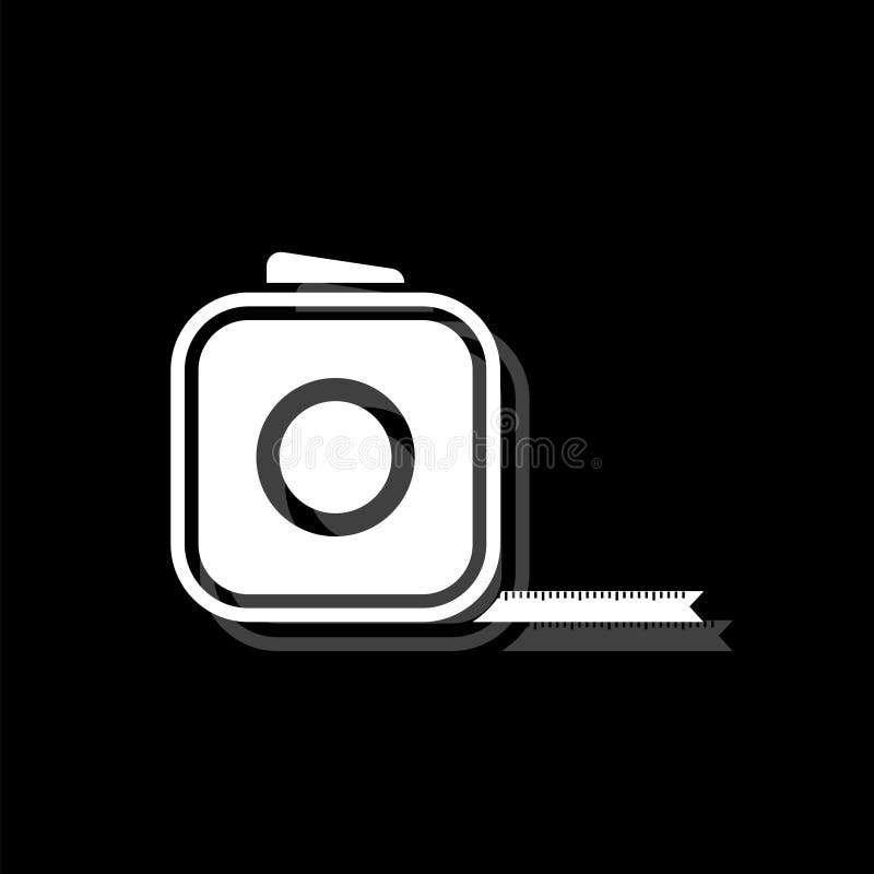 Tape measure icon flat stock illustration. Illustration of element ...
