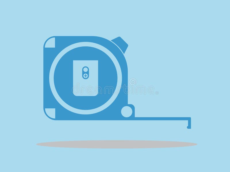 Tape Measure Icon, Vector Illustration, Minimal Design Stock Vector ...