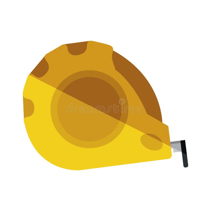 Tape Measure Icon with Yellow Body Stock Vector - Illustration of ...