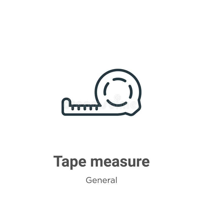 Tape Measure Outline Vector Icon. Thin Line Black Tape Measure Icon ...