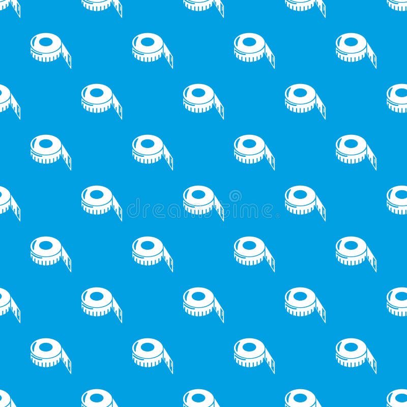 Tape Measure Pattern Vector Seamless Blue Stock Vector - Illustration ...