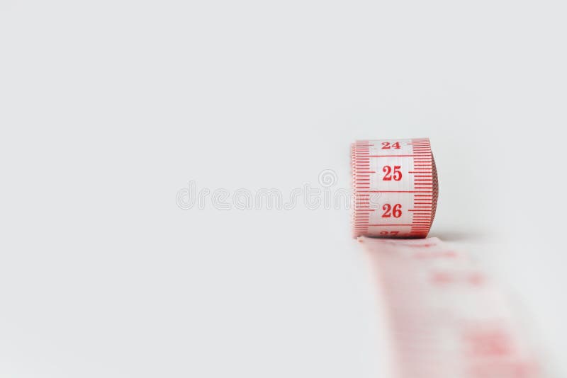 Tape Measure Rolled Isolated on White with Copyspace Stock Image ...