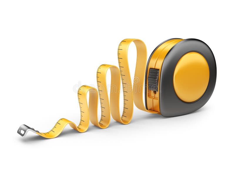 Tape Measure Ruler. 3D Icon Isolated Stock Illustration - Illustration ...