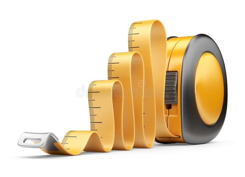 Tape Measure Ruler. 3D Icon Stock Illustration - Illustration of ...