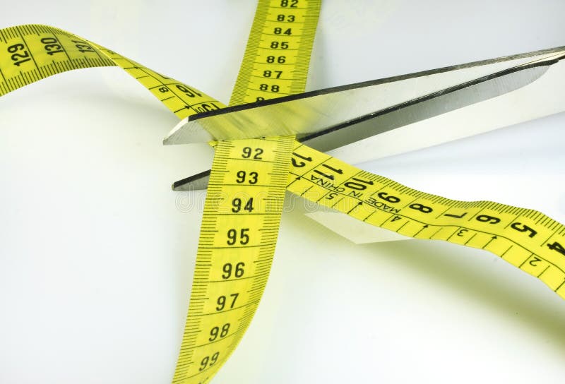 Tape measure and scissors stock image. Image of cloth - 13070493