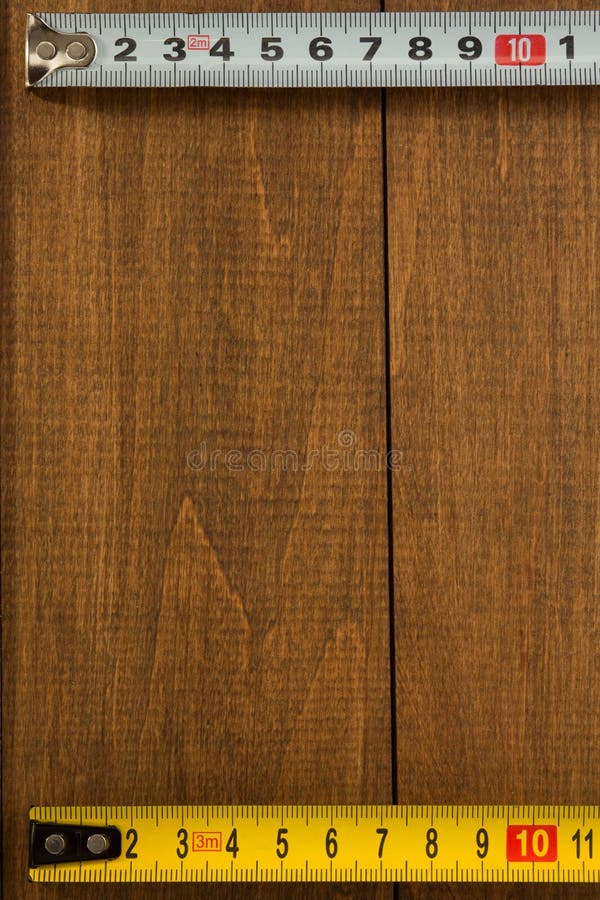 Tape measure tool on wood stock photo. Image of housework - 54862546