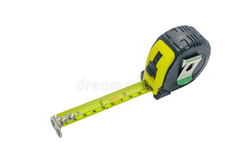 Tape Measure on White Background Stock Photo - Image of black, tape ...