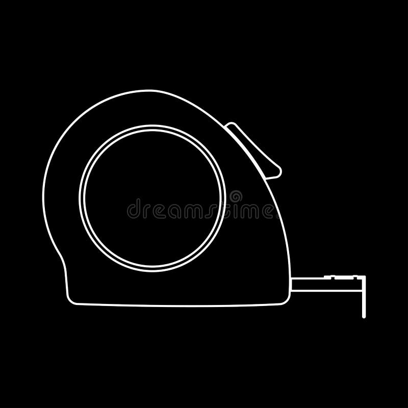 Tape Measure White Color Icon . Stock Vector - Illustration of measure ...