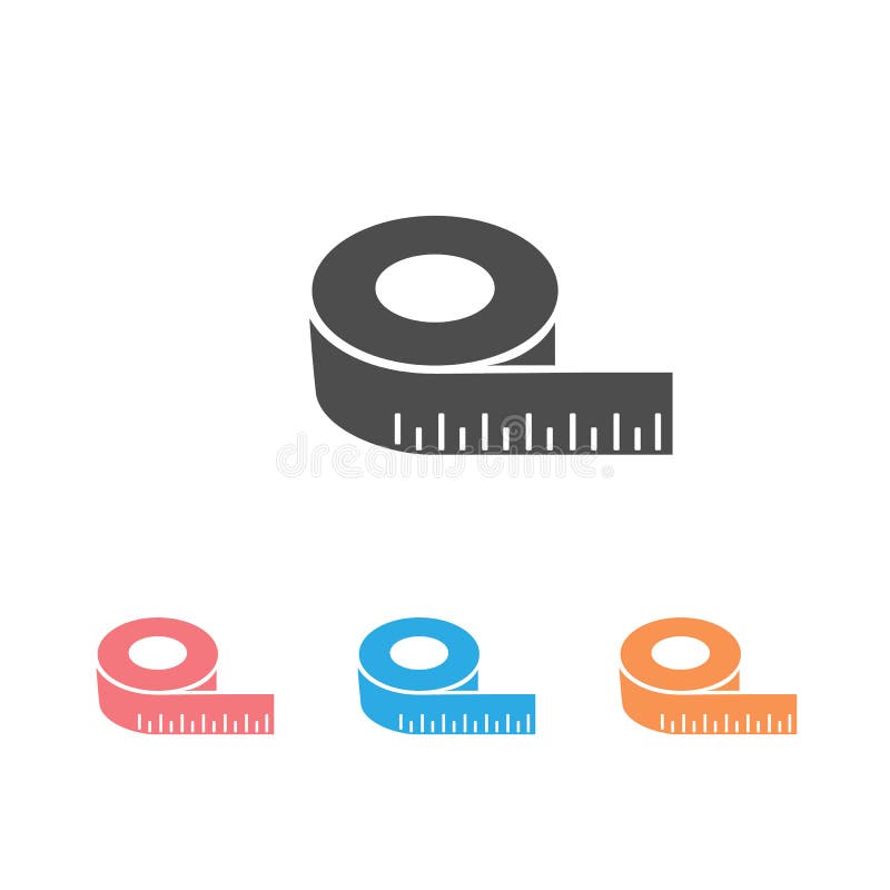 Tape Measurement Icon Set Symbol Logo Template. Stock Vector ...
