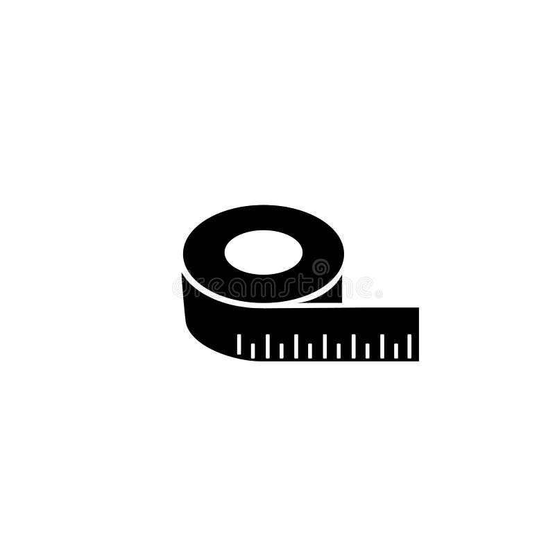 Tape Measurement Icon Symbol Logo Template. Stock Vector - Illustration ...