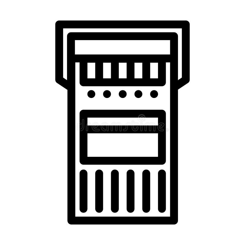 Tape Player Retro Gadget Line Icon Vector Illustration Stock Illustration Illustration Of