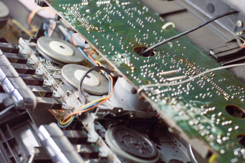 Tape Pulling Mechanism of the Cassette Deck Stock Image - Image of ...