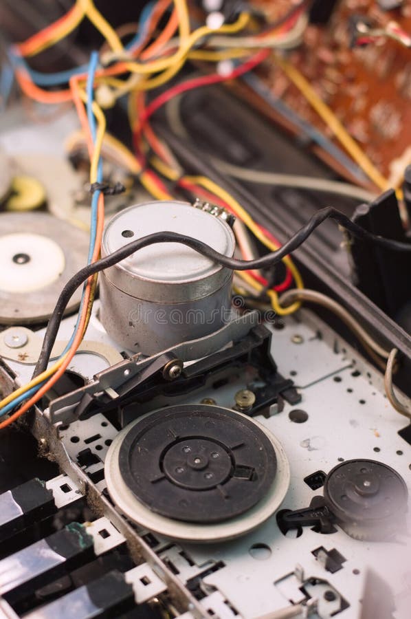 Tape Pulling Mechanism of the Cassette Deck. Stock Photo - Image of ...