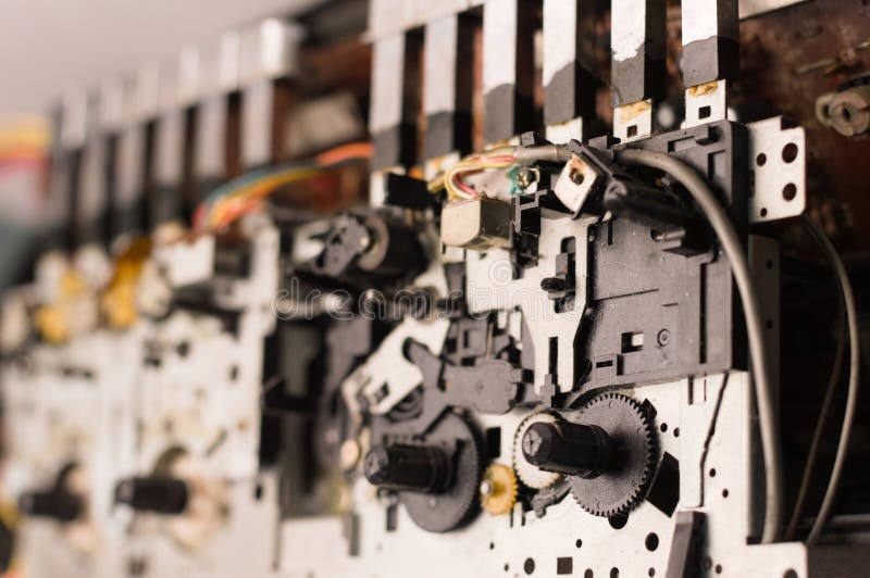 Tape Pulling Mechanism of the Cassette Deck. Stock Photo - Image of ...