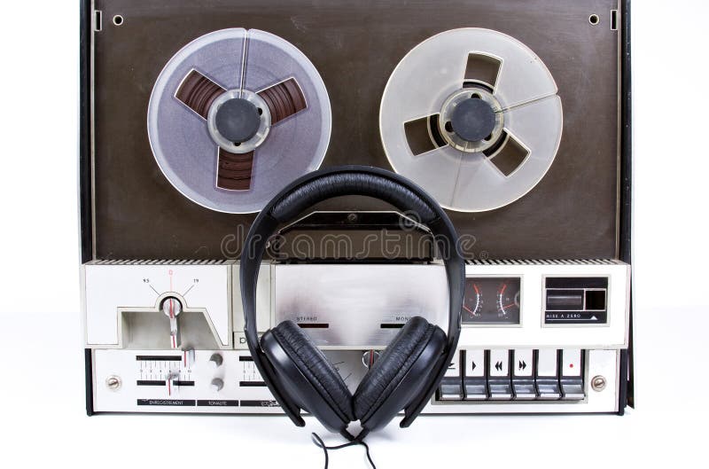 Tape recorder stock photo. Image of headphones, entertainment - 11391164
