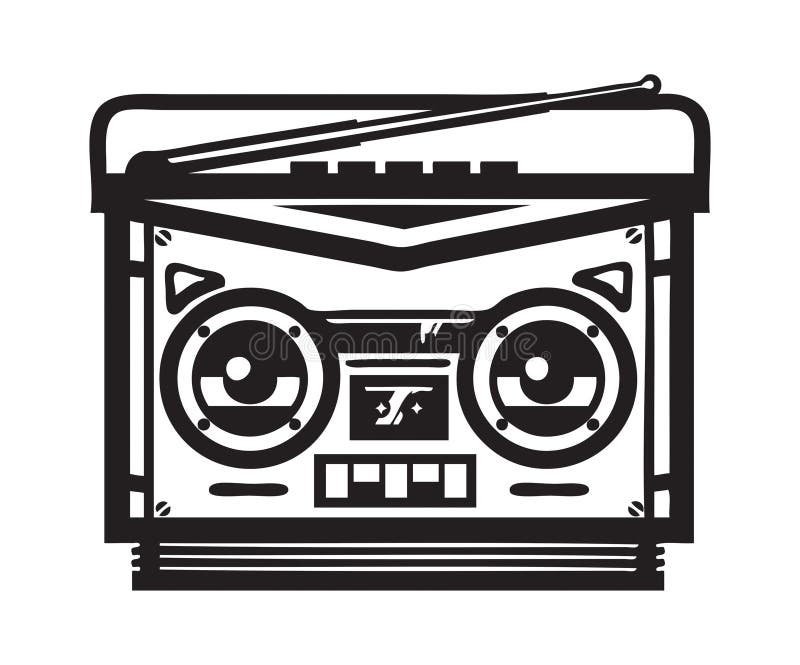 Tape Recorder Magnetic Cassette Player Black Logo Stock Illustration ...
