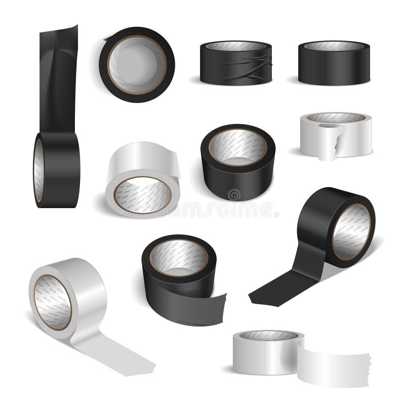 Tape Roll Set stock vector. Illustration of elements - 236869571