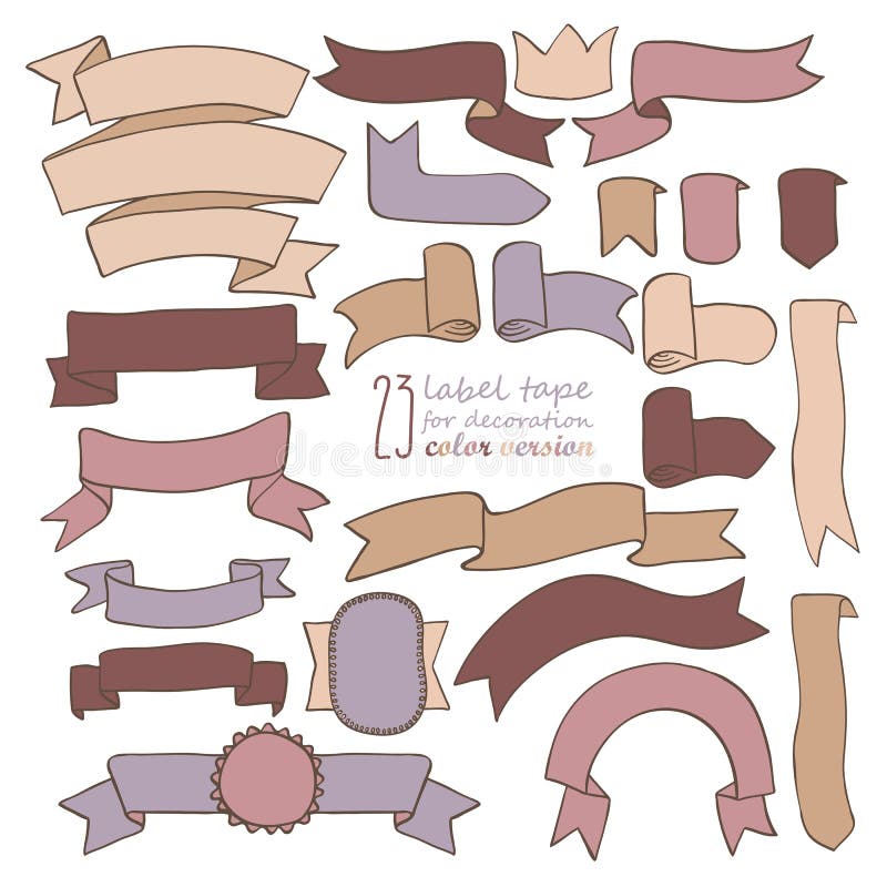 Tape Set of Labels for Design Stock Vector - Illustration of isolated ...