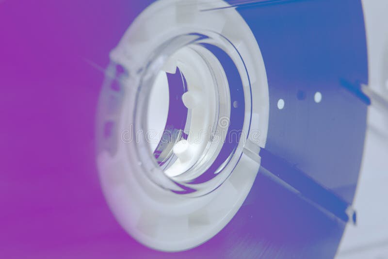 Tape Wheel in an Audio Compact Cassette. Close-up, Selective Focus ...