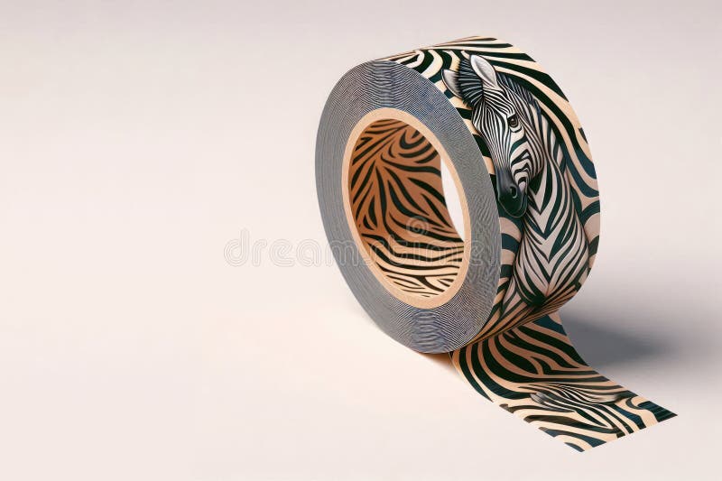Tape with a Zebra Pattern. Space for Text. Stock Photo - Image of ...