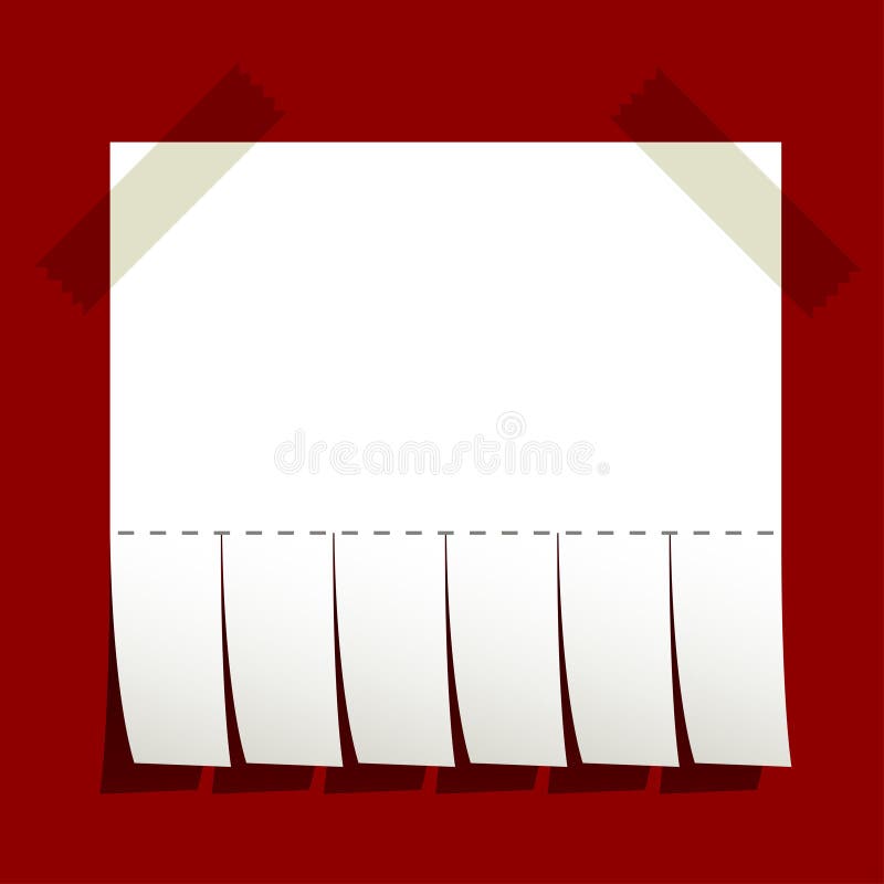 Blank Advertisement with Cut Slips Stock Vector - Illustration of ...