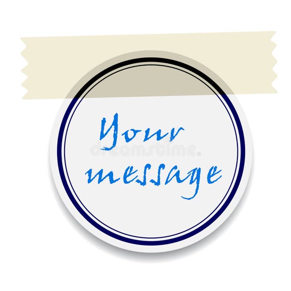 Taped circle label stock vector. Illustration of icon - 22507718