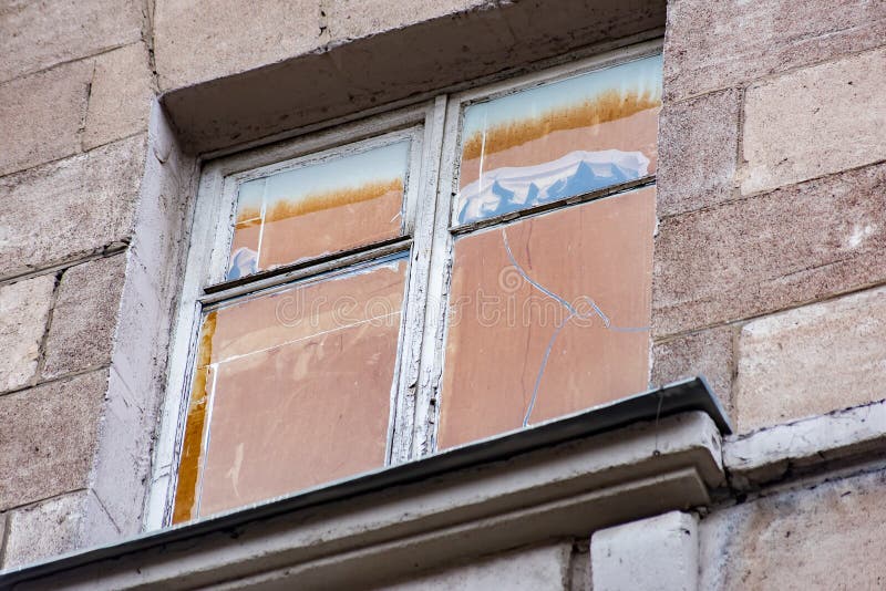 Taped old window stock image. Image of background, dirty - 141835789