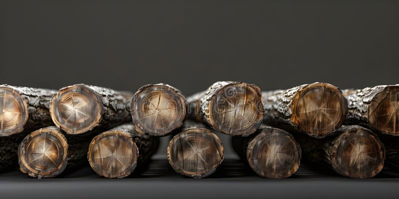 A Tapestry of Time: a Stack of Aged Tree Rings Stock Illustration ...