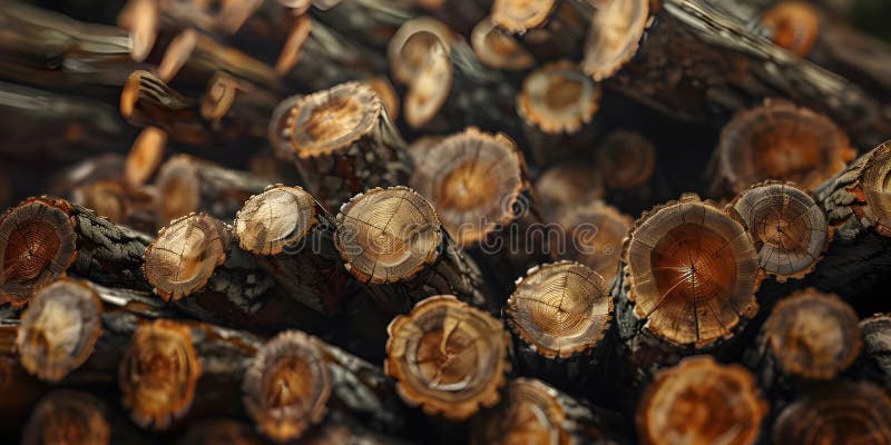 A Tapestry of Time: a Stack of Aged Tree Rings Stock Illustration ...