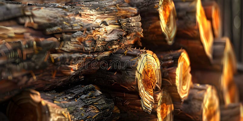 A Tapestry of Time: a Stack of Aged Tree Rings Stock Illustration ...
