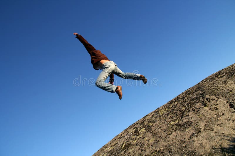 Klippen-Springen stockfoto. Bild von aktivität, taucher - 2733734