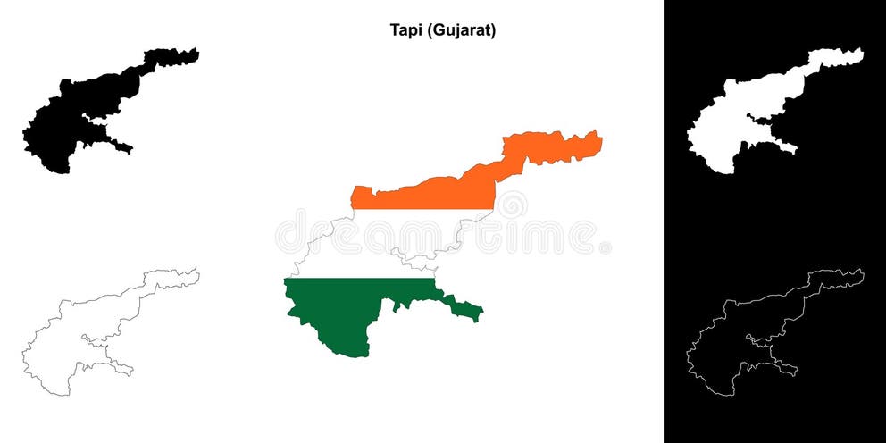 Tapi outline map stock vector. Illustration of region - 368827060