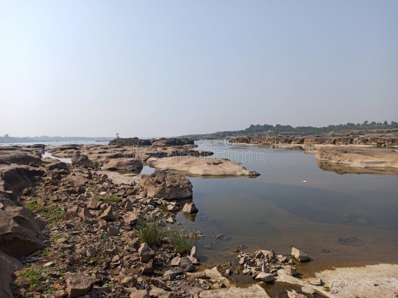 Tapi River Geological Structure Rocks Stock Photo - Image of tower ...