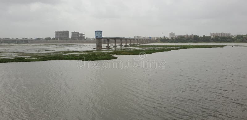 Tapi River is the Main River in the Gujarat of India. during the Eveing ...