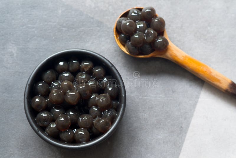 Tapioca Ball or Boba for Bubble Tea Stock Photo - Image of molecular ...