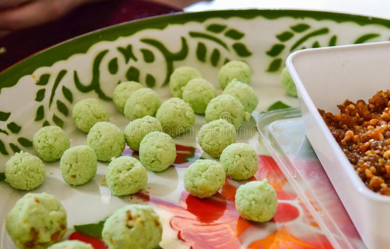 Tapioca balls with pork stock photo. Image of banana - 47660484