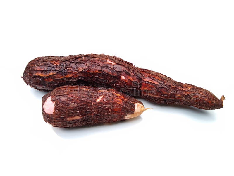 Tapioca (cassava Tuber) Isolated on White Background Stock Photo ...