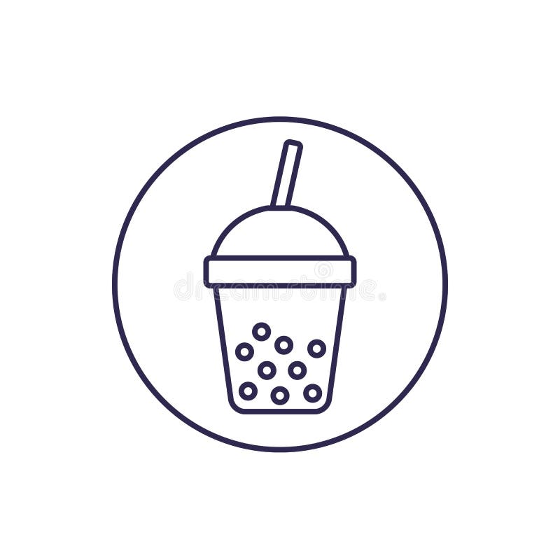 Tapioca White Pearls in Black Bowl Isolated on White Background. Vector ...