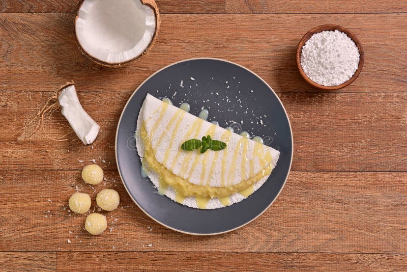 Tapioca Filled with Coconut Cream Stock Photo - Image of condensed ...