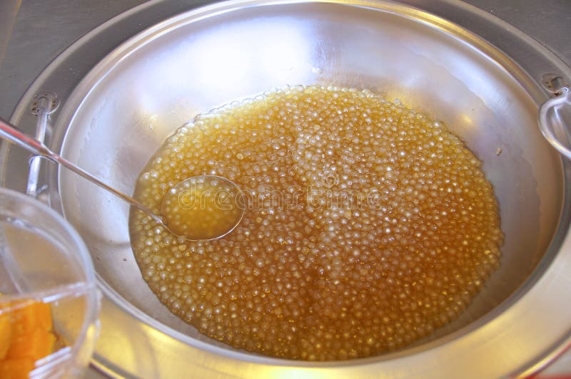 Tapioca Pearls Closeup for Retail Sale Stock Photo - Image of lantern ...