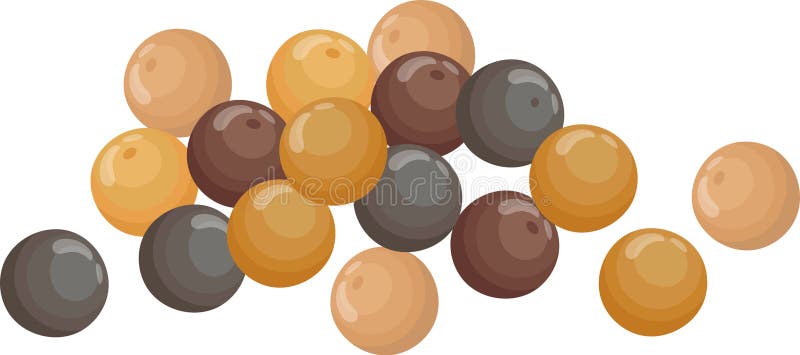 Tapioca Pearls, in Shades of Brown, Orange, and Gray, are Cascading and ...
